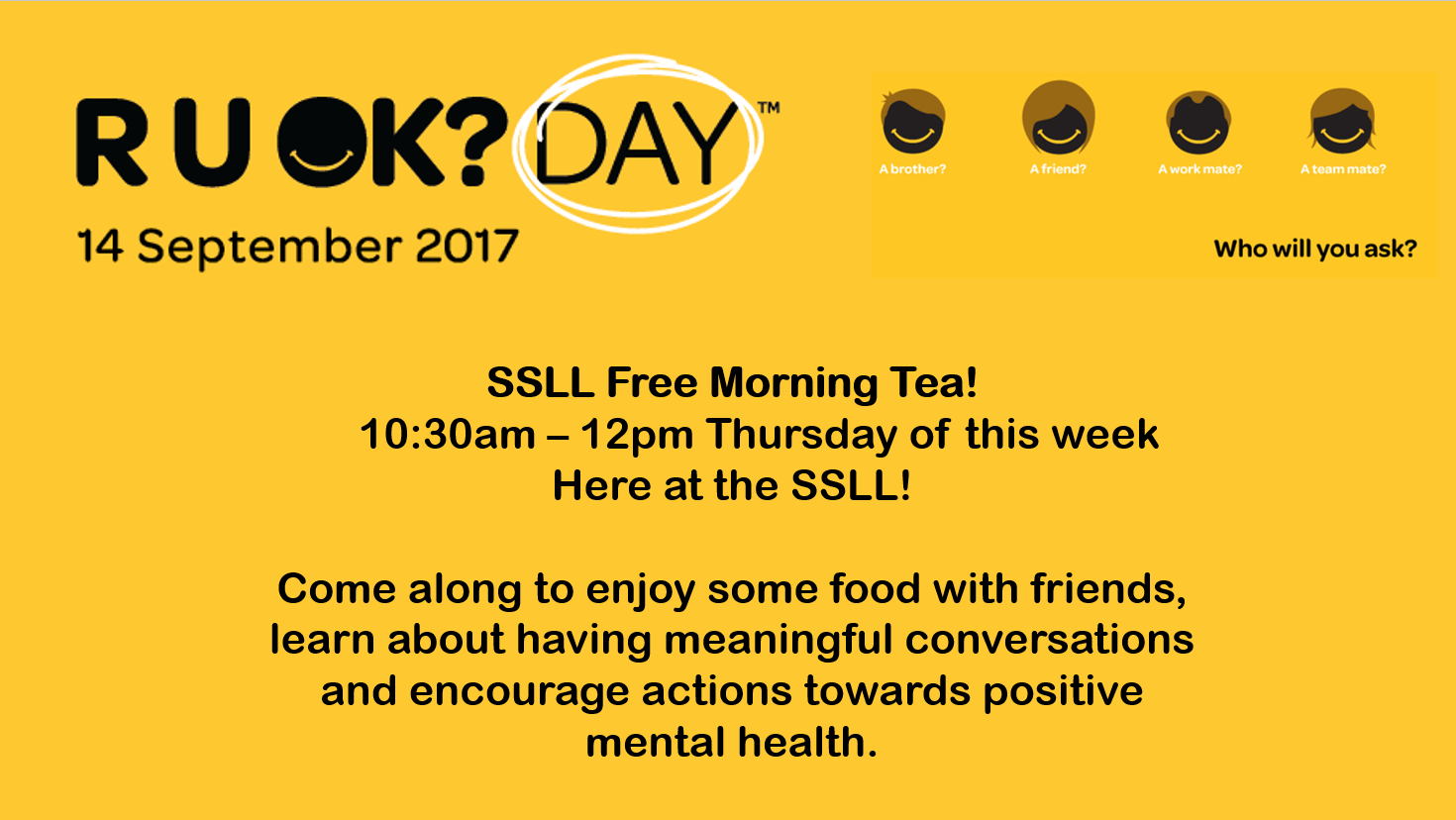 What we can learn from R U OK? Day. A student’s perspective. – The ...